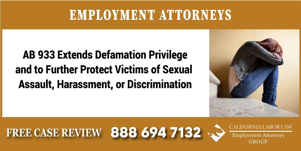 AB 933 Extends Defamation Privilege and to Further Protect Victims of ...
